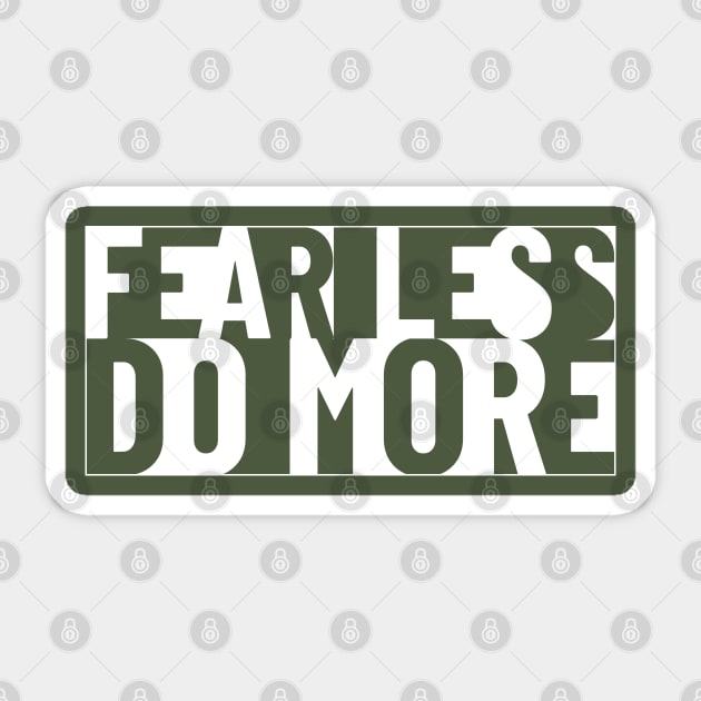 Bold Fearless Motivation Typography Design - Fearless - Sticker | TeePublic